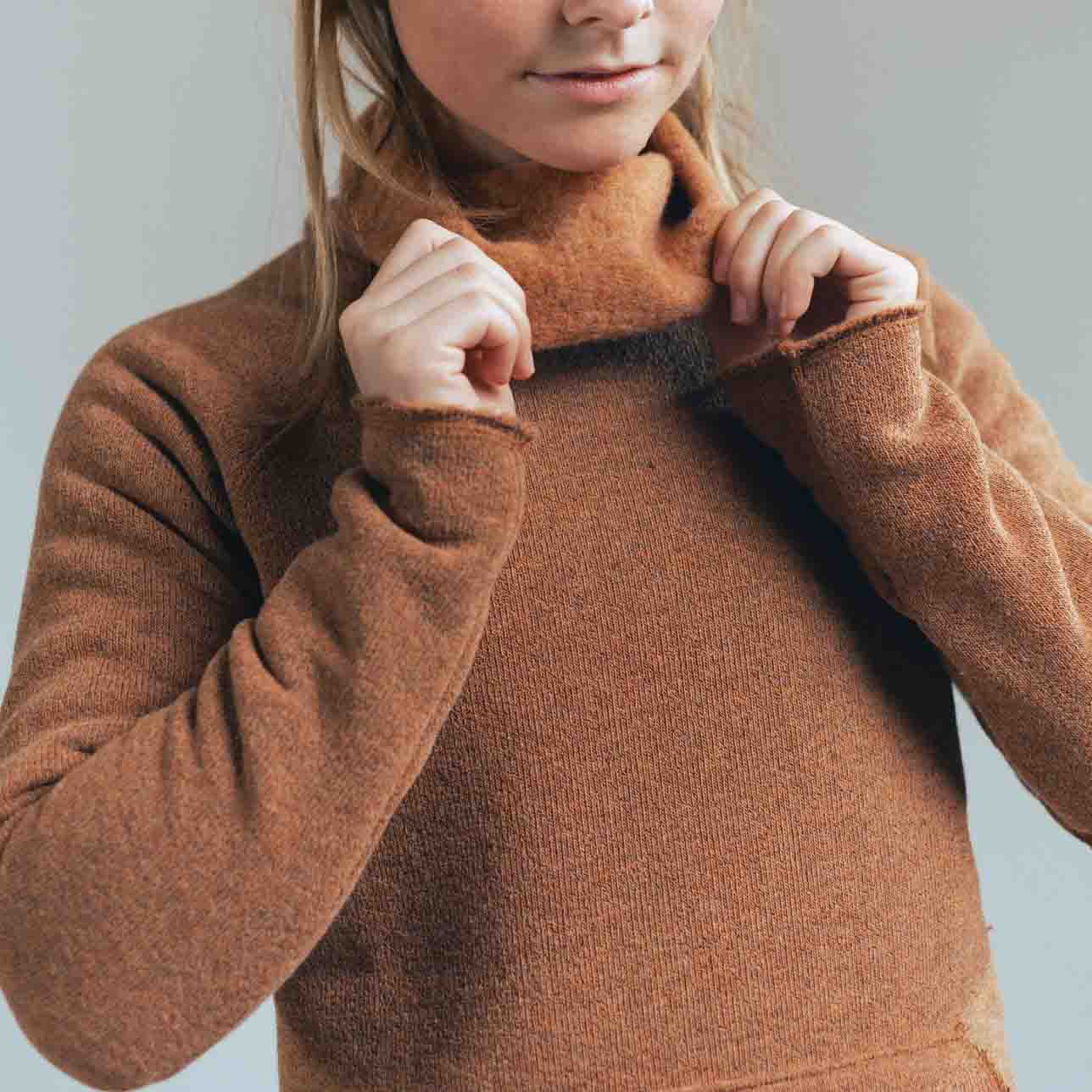 Merino Wool Sweater | Women's Powder High Neck | Duckworth