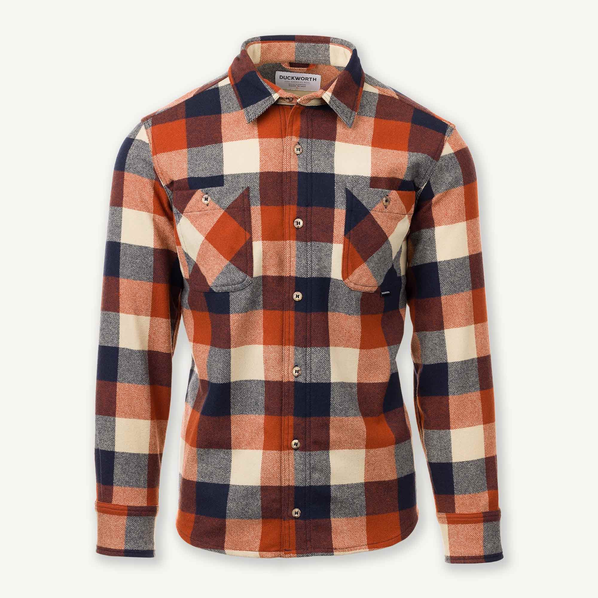 Merino Wool Flannel Shirt | Men's Sawtooth Shirt | Duckworth