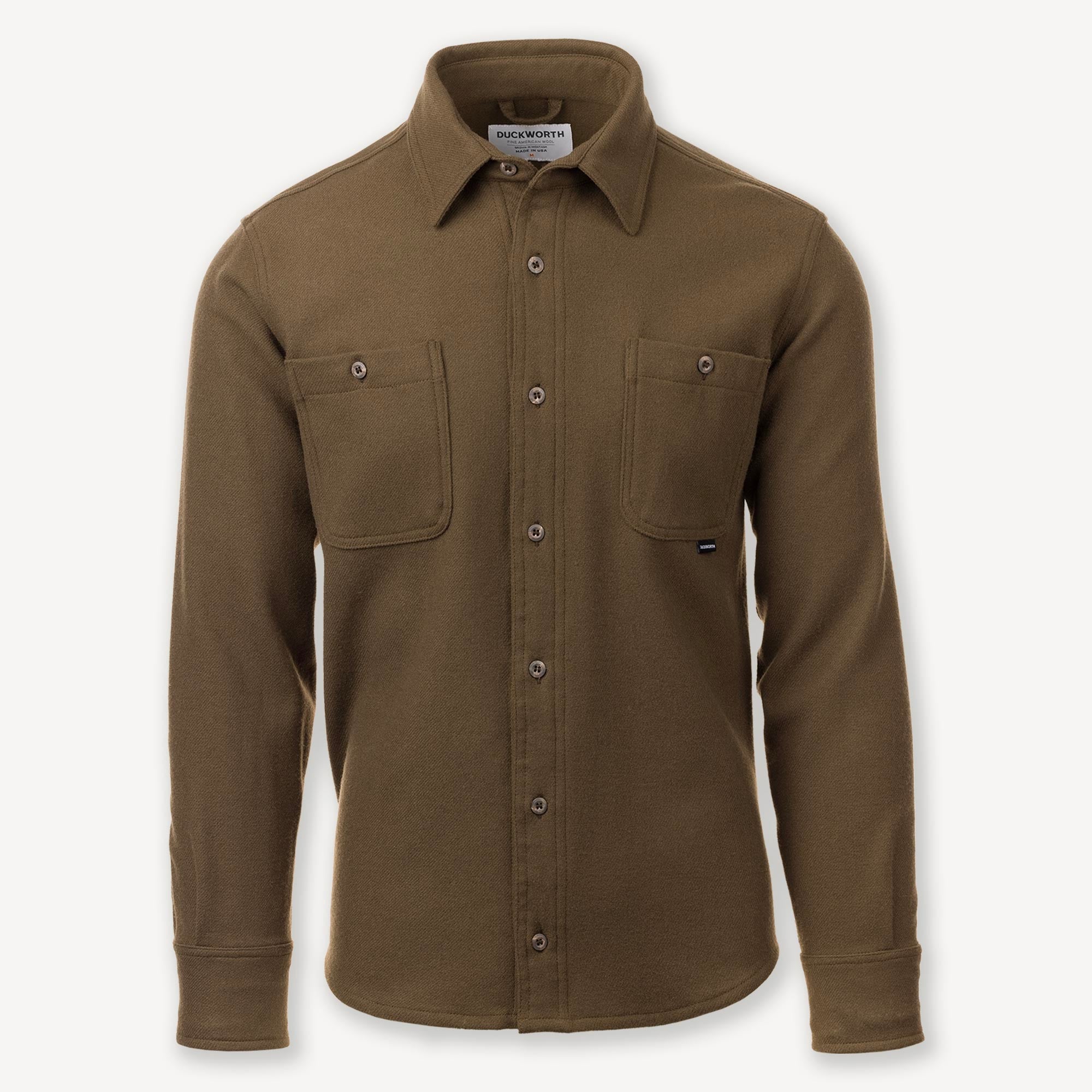 Merino Wool Flannel Shirt | Men's Sawtooth Shirt | Duckworth