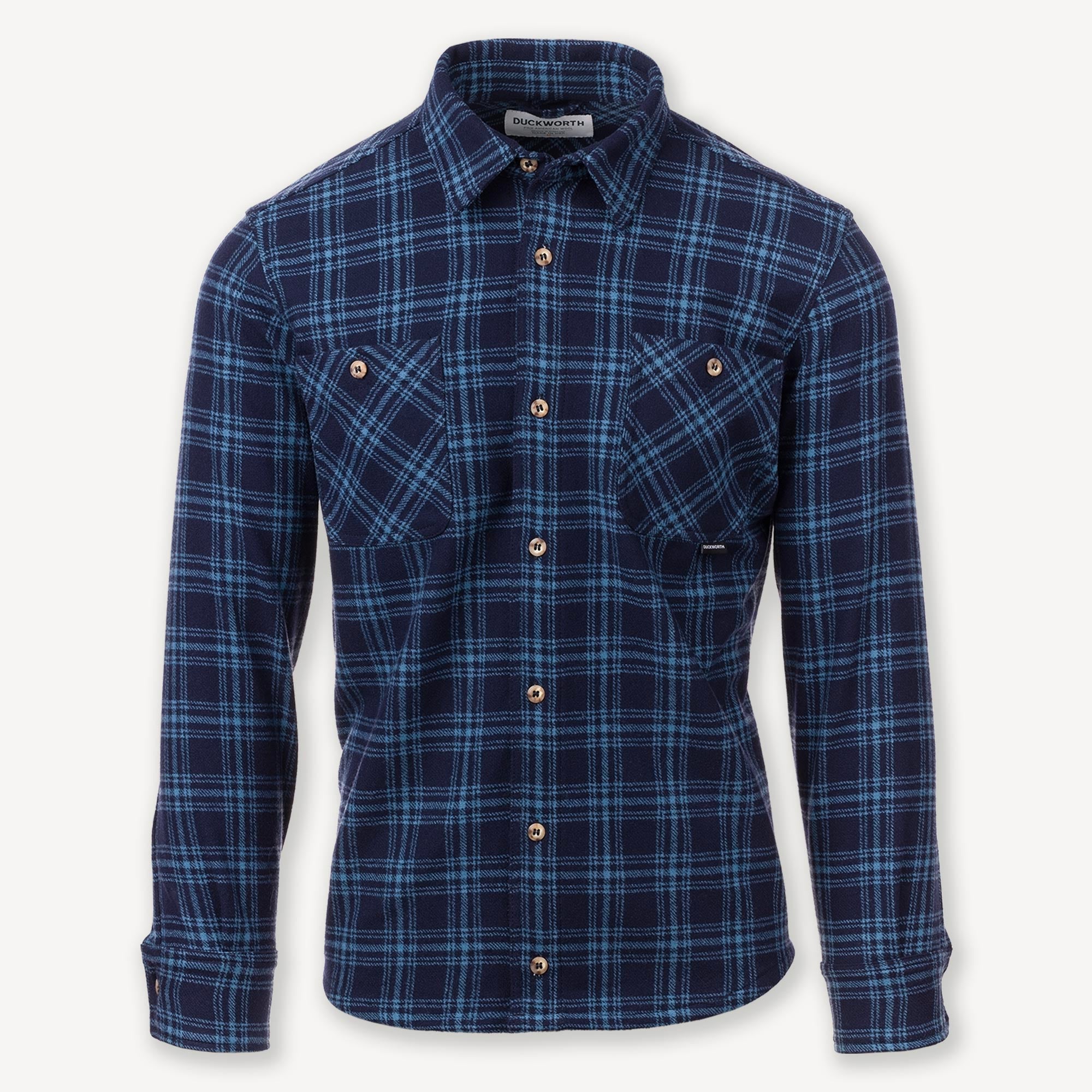 Merino Wool Flannel Shirt | Men's Sawtooth Shirt | Duckworth
